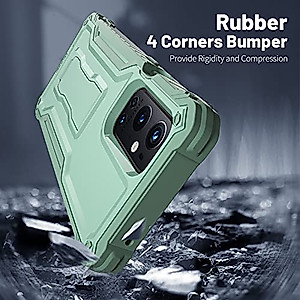 ExoGuard for OnePlus 9 Pro Case, Rubber Shockproof Full-Body Cover Case Built-in Screen Protector and Kickstand Compatible with OnePlus 9 Pro Phone (Green)