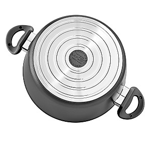 Saflon Titanium Nonstick 8-Quart Stock Pot with Tempered Glass Lid, 4mm Forged Aluminum with PFOA Free Coating from England