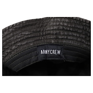 Armycrew XXL Oversize Pigment Dyed Washed Bucket Hat Fits Upto 3XL - Black - 2XL-3XL