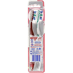 Colgate 360 Advanced Optic White Toothbrush, Soft, 2 Count