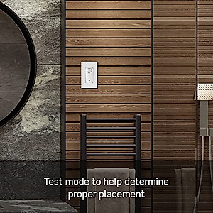 Leviton DHS05-1LW Humidity Sensor Switch for bathroom exhaust fan, automate ventilation, air circulation, moisture control,  ¼ HP, Single Pole, White