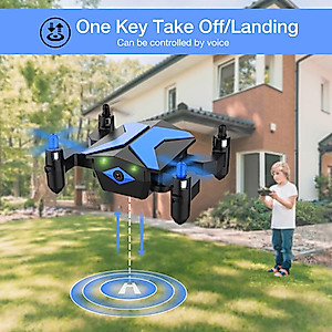ATTOP Mini Drone for Kids with FPV Camera, Toys Gifts for Boys Girls with Voice Control, 3D Flips, Altitude Hold, Headless Mode, One Key Start, Trajectory Flight, RC Quadcopter Foldable Kids Drone