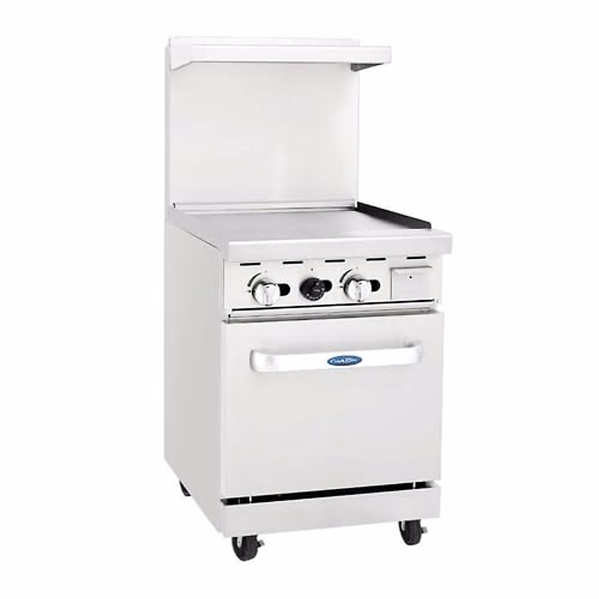 Atosa AGR Commercial Gas Range, 24" Gas Range, Griddle Top, (1) 20" Standard Oven, Propane Gas (AGR-24G-LP)