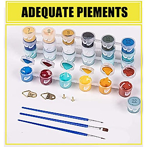 AOSGEDY Paint by Numbers for Adults Beginner Oil Painting Kit for Kids,Inspirational Paint by Number Kits with Paint Brushes,DIY Acrylic Paint Adults' Paint-by-Number Kits Home Decor 16X20Inch