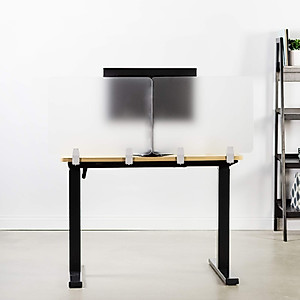 VIVO Universal Privacy Panel/Acrylic Sneeze Guard Desk Clamps, Clamps Only, Fits Desks up to 2 inches Thick, Pack of 2, Silver, PP-CP-01S