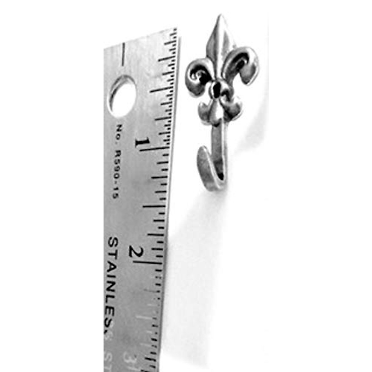 Norma Jean Designs Mini Metal Fleur De Lis Wall Decor Hooks, Set of 3, Gold