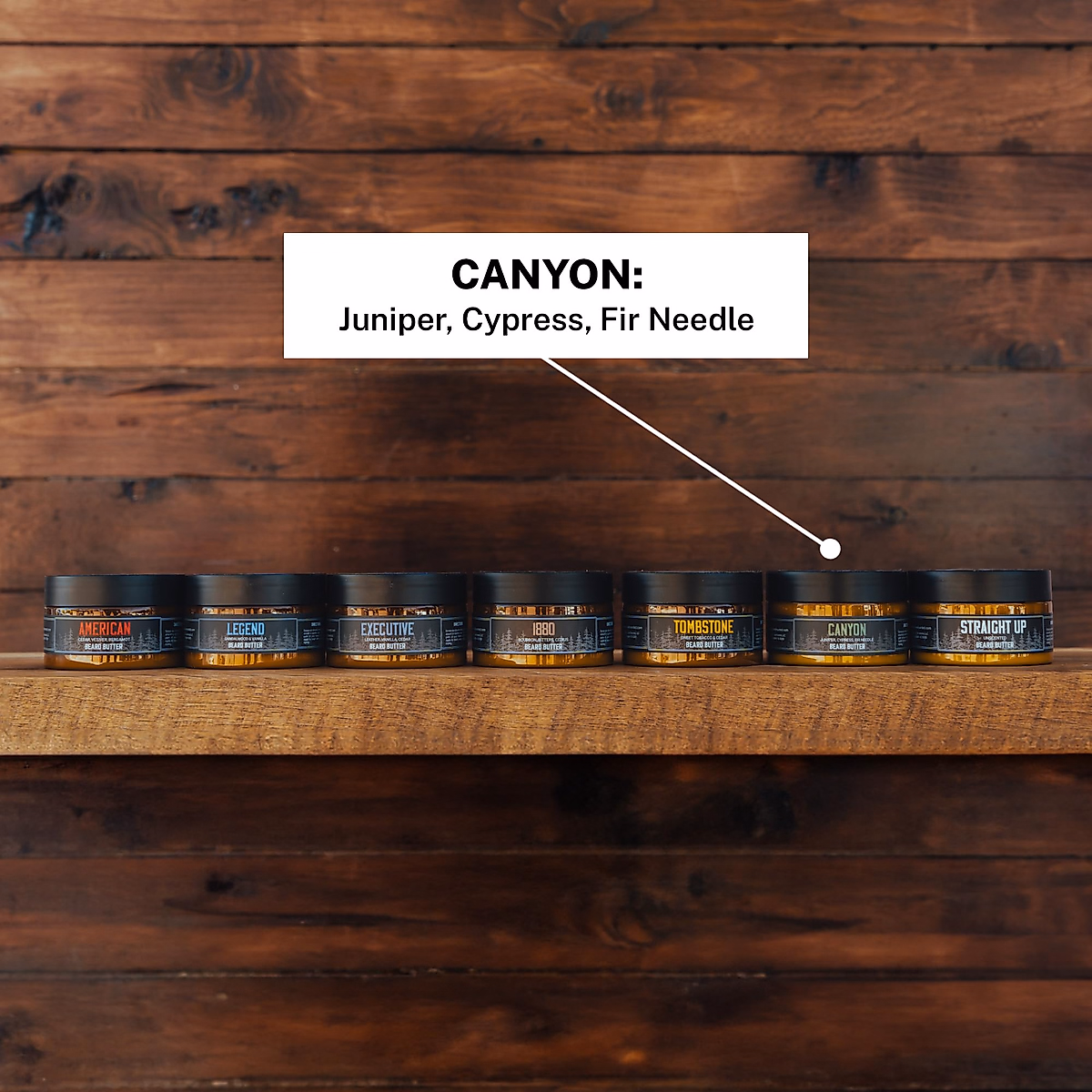 Live Bearded Beard Butter, 3 fl oz - Made in the USA - All-Natural Leave-in Conditioner and Softener with Shea | Canyon Scent - Juniper, Cypress, Fir Needle