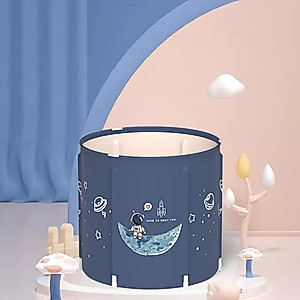 Genrenyen Portable Bathtub for Adults Foldable PVC SPA Soaking Standing Bath Tub for Shower Stall, Freestanding Non-Inflatable Hot Ice Bath Tub with Thickened Thermal Foam to Keep Temperature