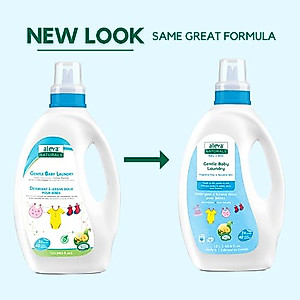 Aleva Naturals Gentle Baby Laundry, Effective Plant based Formula, Laundry Liquid, Fragrance Free, Tough on Stains and Dirt, Sensitive Skin friendly (40 Loads) - 40 fl. oz, 1.2 L