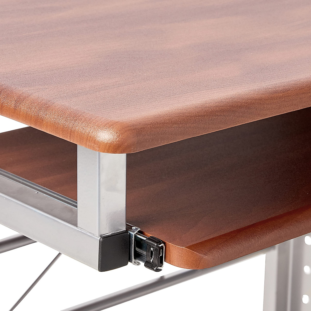 Safco SOHO Mobile Workstation, Medium Cherry/Metallic Gray