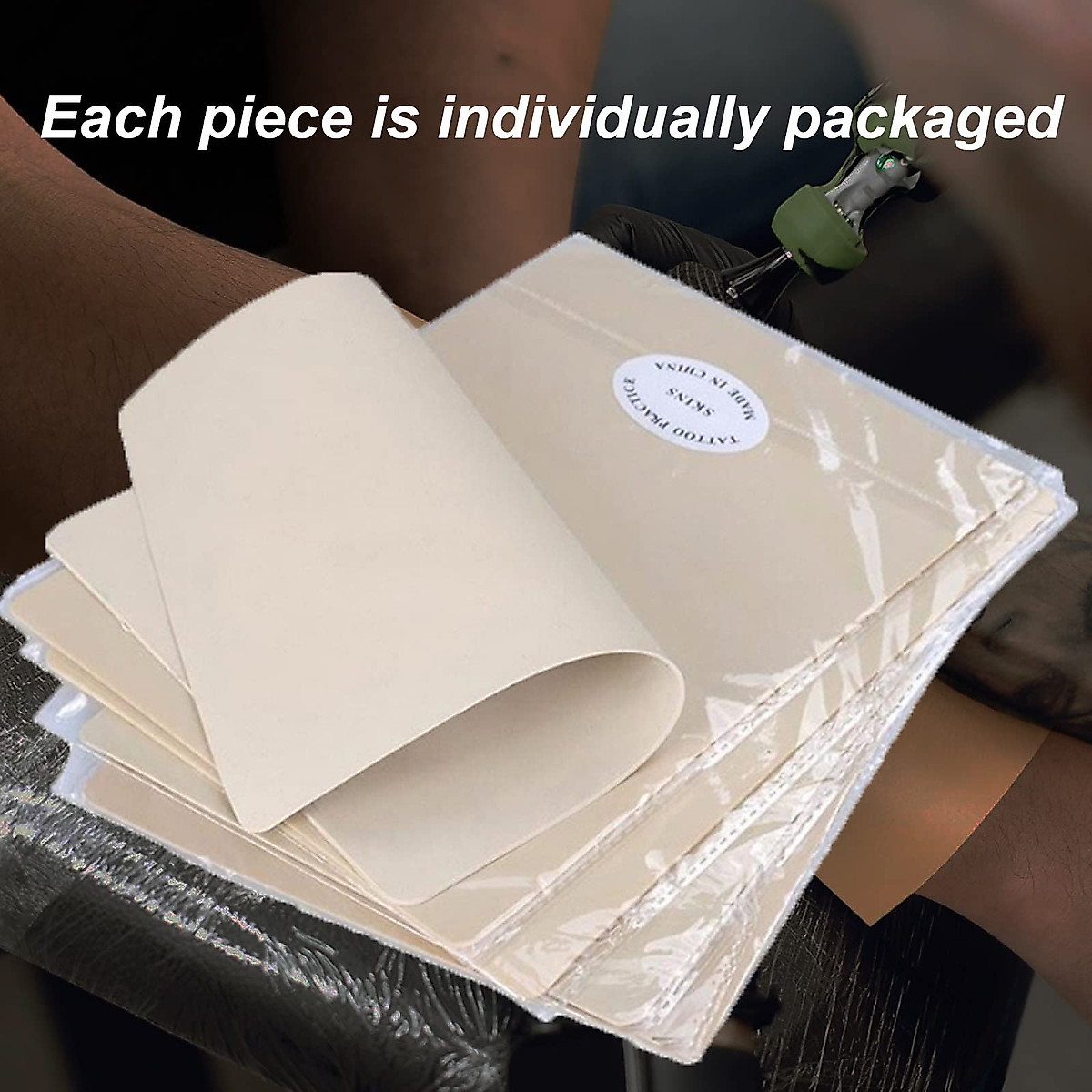 Blank Tattoo Skin Practice - Yuelong 10 Sheets Fake Skin Double Sides 8x6 Tattooing and Microblading Eyebrow Skin for Tattoo Supplies Tattoo Kit for Beginners and Experienced Tattoo Artists