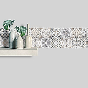 Peel and Stick Tile Stickers DIY for Home Decor- (Pack of 25) 4x4 Inch Easy to Peel and Stick Wall Tile Decals - Matte Finish Laminated for Kitchen Backsplash Wall Stairs Furniture Staircase