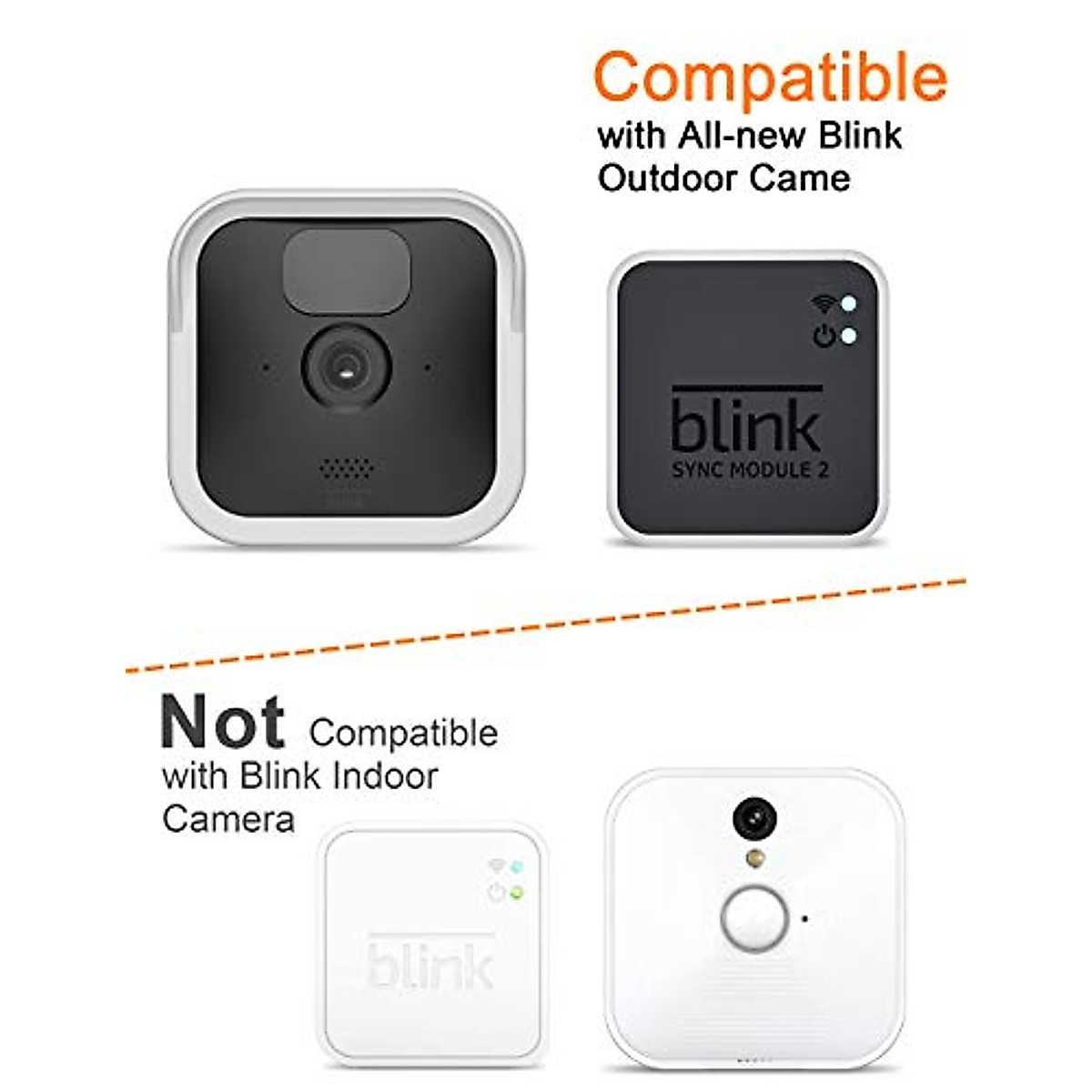Blink Outdoor Camera Silicone Skin Cover, COOLWUFAN Anti-Scratch Protective Cover for All-New Blink Outdoor/Indoor – Wireless Camera System - Blink Outdoor Camera Best Accessories (White (3 Packs))