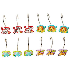 Kushies Baby Jungle Themed Shower Hooks 12 Pieces