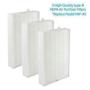 Pokin HPA300 True HEPA Filter Replacement Compatible with Honeywell Air Purifier HPA300 Series, HPA300, HPA304, HPA8350, HPA300VP, HPA3300b, HPA5300, Pack of 3 HEPA R and 4 Pre Filters