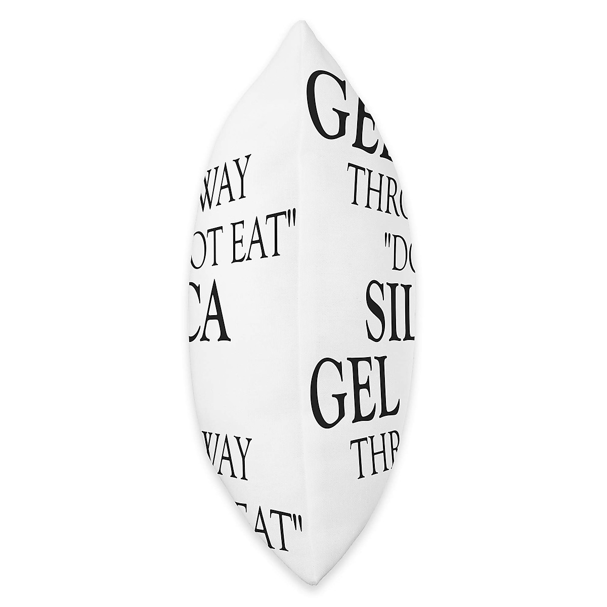 DESICCANT SILICA GEL DO NOT EAT THROW AWAY BLACK Throw Pillow