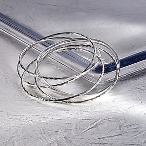 Ross-Simons Sterling Silver Textured and Polished Rolling Bangle Bracelet. 7 inches