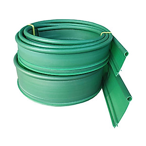 Wgwioo Plastic Lawn Edging Coil Roll, Landscape Terrace Board, Stones Fences Paths Gravel Grass Barrier,Green,10cm x 2m