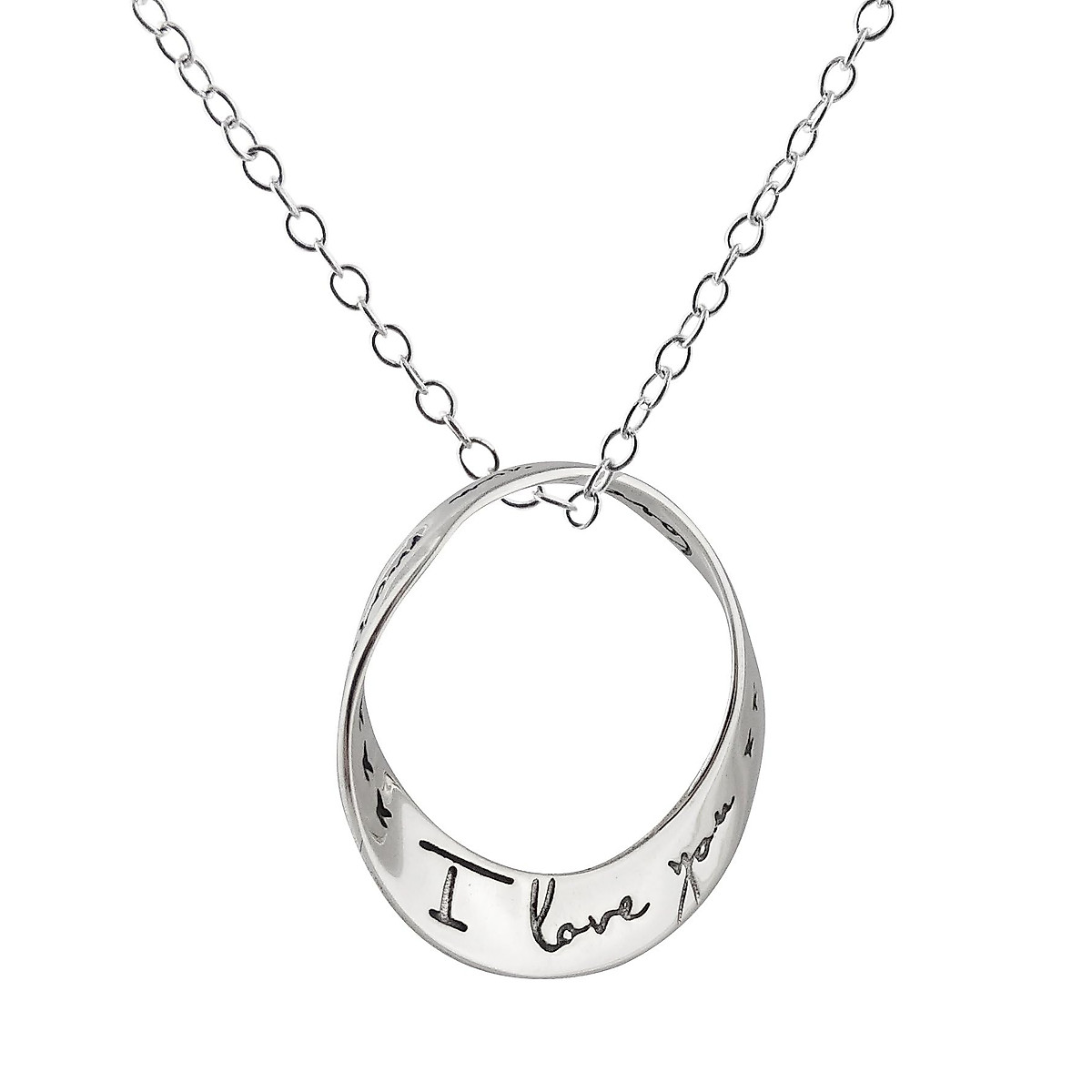 FashionJunkie4Life Sterling Silver I Love You Necklace, 18" Chain | Gifts for Men & Women | Birthday Gift for Men and Women