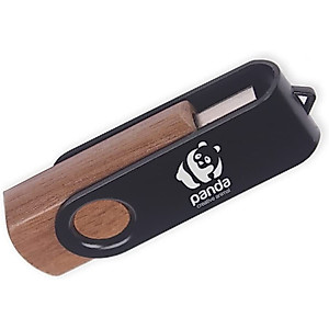 Wholesale Custom 8GB Wood Swivel USB Flash Drive 10 Pack, Personalized Custom Logo 8GB USB Memory Stick Thumb Drives with Free Laser Engraving for Wedding/Birthday/Anniversary - Walnut
