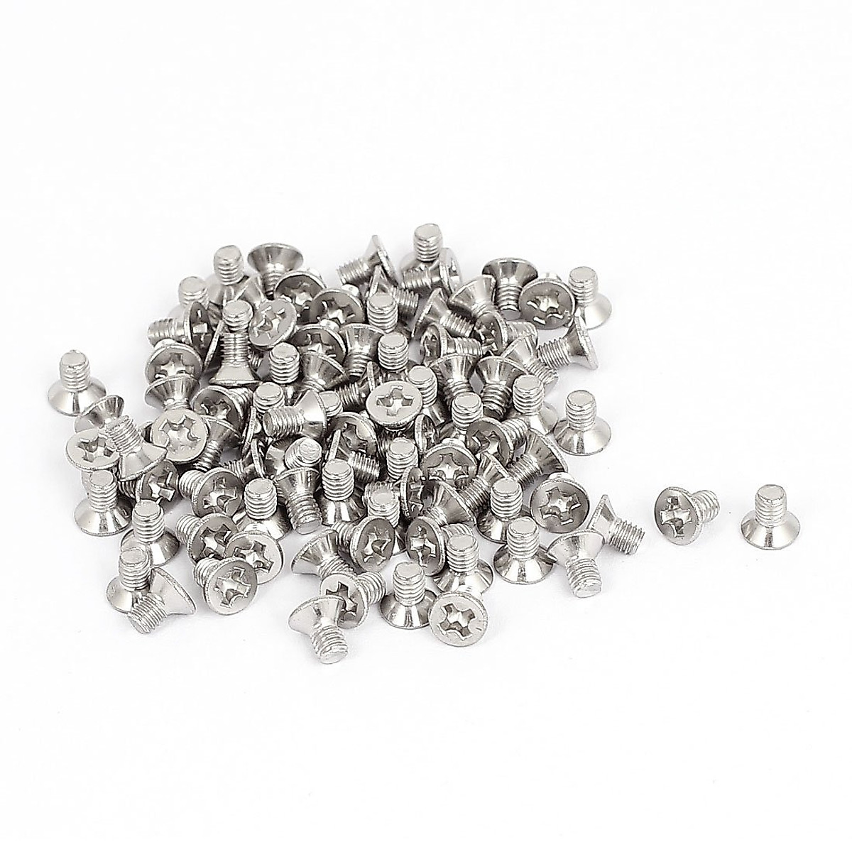 uxcell M3x5mm Phillips Flat Head Countersunk Bolts Machine Screws 100Pcs