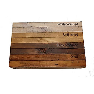 Modern Timber Craft Reclaimed Wood Wall Shelves | Rustic Wall Decor | Set of 2 (24" x 6") | Easy-to-Install Hardware Included (Oiled)