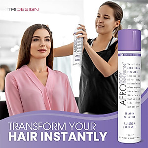 TRI Design Aero Body Infusion Spray-In Volumizer - Achieve Maximum Volume & Enhanced Texture, Weightless Formula for Root Lift & Fullness, Adds Body & Shine, Versatile Style for Hair- 10.5 oz