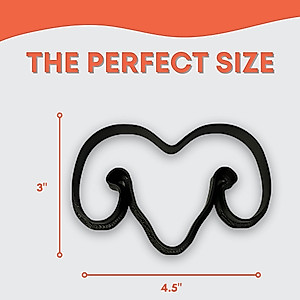 Ram Head Cookie Cutter with Easy to Push Design, for Baby Showers, Work Events, and Birthday Celebrations (4 inch)