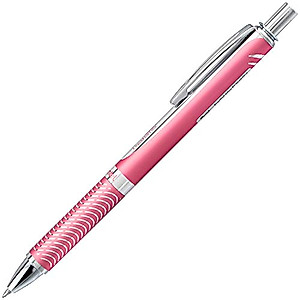 Pentel 0.7 mm Tip EnerGel Sterling Black Ink Pen - Pink (Pack of 12)