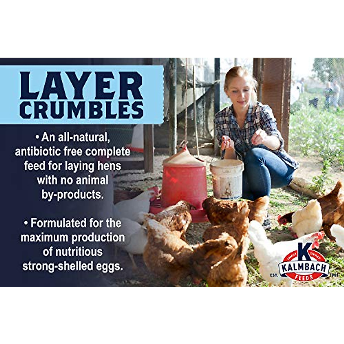 Kalmbach Feeds All Natural Layer Crumble, 50 Lb