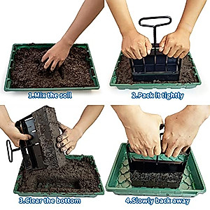 Soil Blocker 2 inch Seed Block Maker with Comfort-Grip Handle for Seed Stater Tray