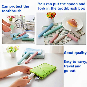 Bamboo Toothbrush （4-pack with Cases ）- Soft Eco Friendly, with 4 Pc Travel Toothbrush Case and 10 pack Dental Floss - Bpa Free Biodegradable - Wood Kit