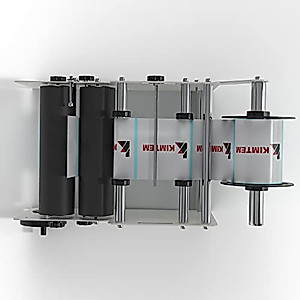KIMTEM Manual Round Labeling Machine, Bottle Label Applicator for Round Bottles White