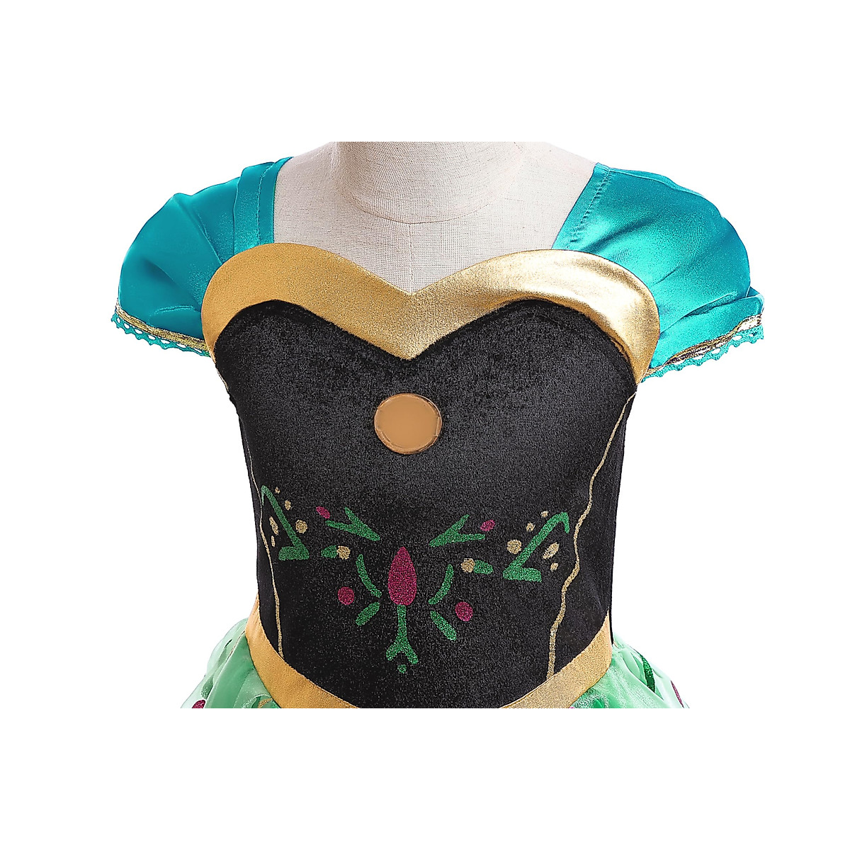 Dressy Daisy Ice Princess Coronation Green Costume Tulle Dress for Toddler Girls Halloween Birthday Party Fancy Outfit Size 3T, A