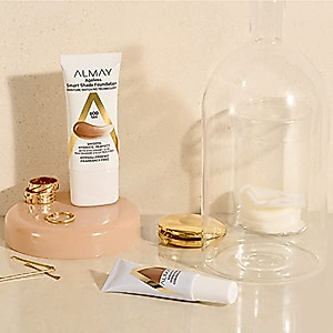 Almay Anti-Aging Foundation, Smart Shade Face Makeup with Hyaluronic Acid, Niacinamide, Vitamin C & E, Hypoallergenic-Fragrance Free, 500 Golden, 1 Fl Oz (Pack of 1)