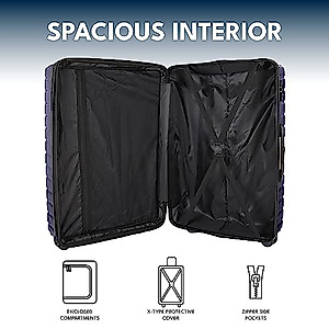 SAS Travel Luggage Sets, Set of 3 pieces of Suitcases With Wheels, Traveling Essentials, Spinner Wheels, Lock, Hard Case, With Carry On Luggage and Large Suitcase Included, Travel Must Haves