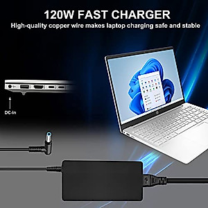 120W Power Supply Charger for HP ProBook 445 440 G7 mt22 HP omen 15 ZBook 15v G5 Fury 17 G8 15 G8 Power 15 G9 G8 Firefly 14 G9 120W Laptop Charger