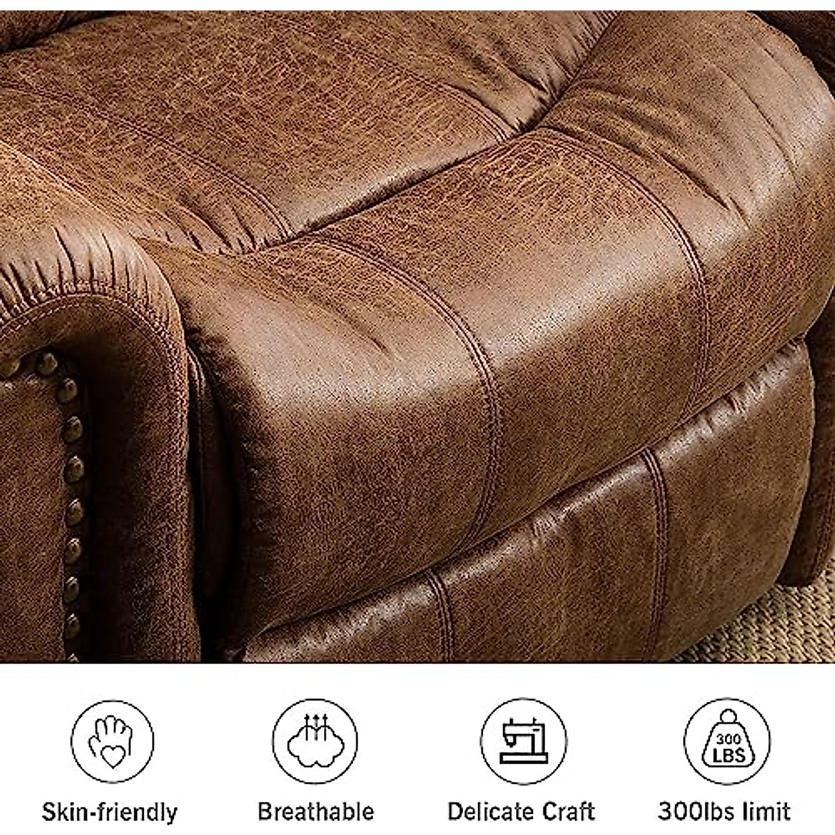 Phoenix Home Classic Power Chair Recliner, Nut Brown