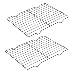 Adorila 2 Pack Cooling Rack for Baking, 8" x 11" Stainless Steel Grill Rack, Small Grid Baking Rack for Baking Cooking Roasting Oven