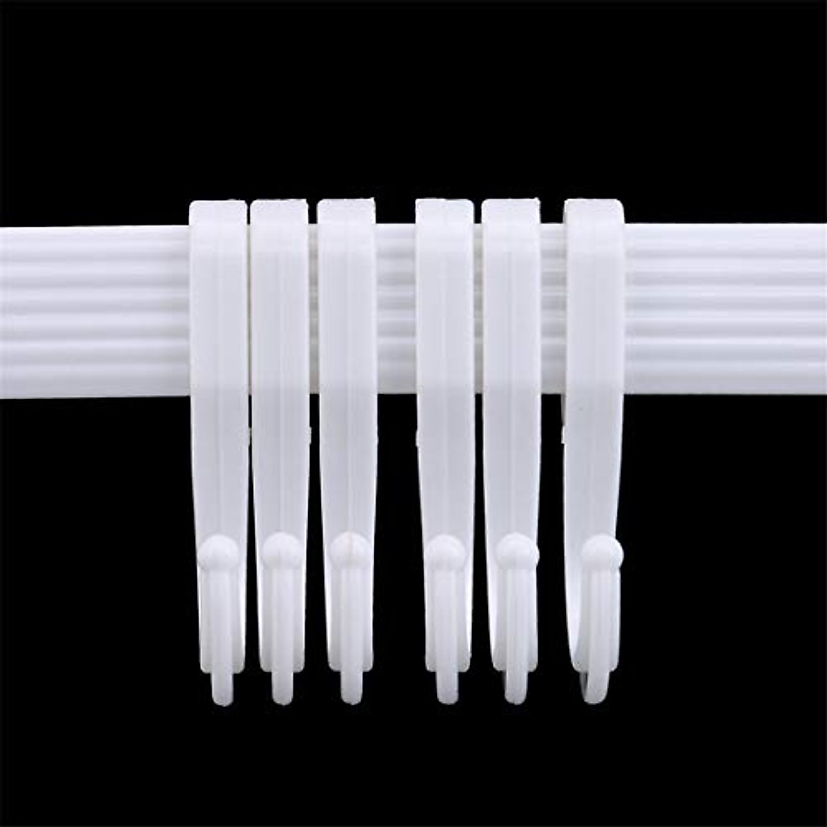 Idiytip 6 Row Waterproof Oilproof Strong Sticking Wall Hanger Corner Adhesive Hook Kitchen Bathroom Self Hooks Stick Home Decor,White