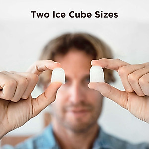 Silonn Ice Maker Countertop - 9 Cubes Ready in 6 Mins, Self-Cleaning Ice Machine with Ice Scoop and Basket, 2 Sizes of Bullet Ice