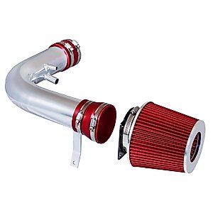Rtunes Racing Short Ram Air Intake Kit + Filter Combo RED Compatible For 97-03 Ford F-150 / Expedition / 97-99 Ford F-250/98-99 Lincoln Navigator V8