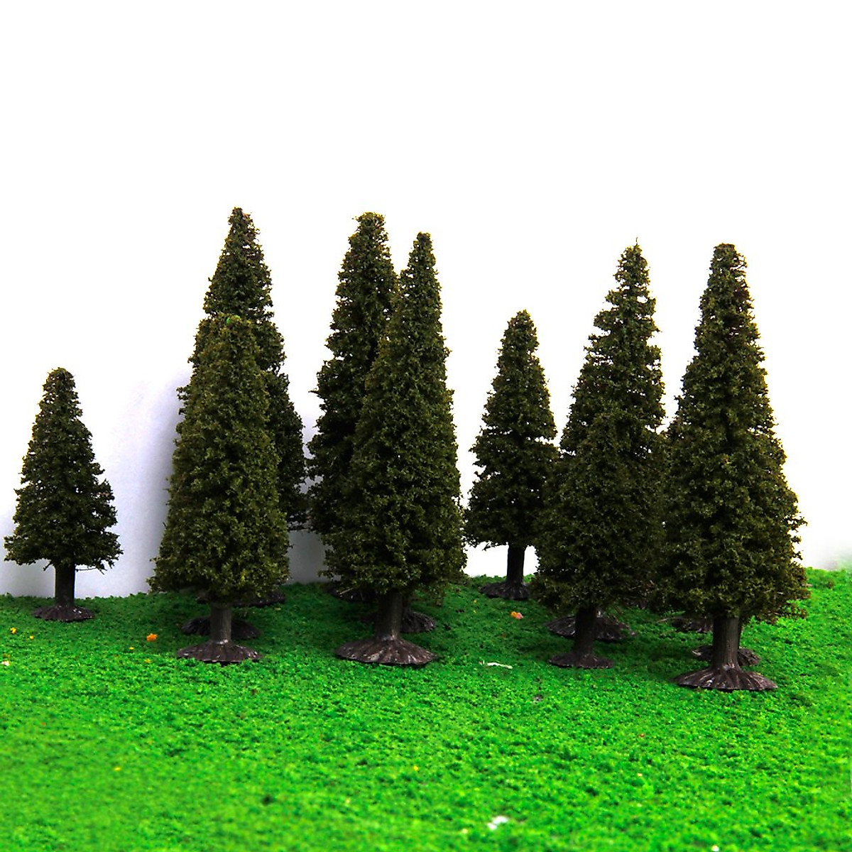 15pcs Green Scenery Landscape Model Cedar Trees with Box