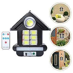 ibasenice 1 Set of Solar Sensor Wall Lamp Outdoor Street Garden Lighting Lamp for Home