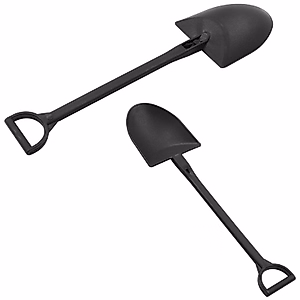 Litoexpe 50 PCS Disposable Mini Ice Cream Dessert Spoon, 4.7 Inches Plastic Taster Spoons for Pudding, Yogurt, Appetizer, Jelly, Cake (Shovel Shape, Colorful)