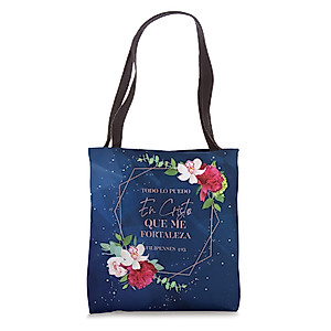 Regalos Cristianos Español Christian Spanish Texto Biblico Tote Bag