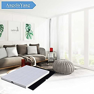 ANGELOYANG 2 Sets 116130 Replacement Filter H Compatible with Winix 5500-2 Air Purifier and Winix AM80 True HEPA Air Purifier, Include 2 Pack HEPA Filter and 2 Pack Activated Carbon Filter