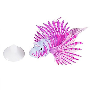Yosoo Artificial Lion Fish Luminous Fake Fish Aquarium Fish Tank Ornament Glow Simulation Animal Decoration (Purple)