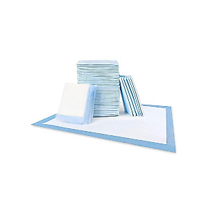 SINOPED Super-Absorbent Waterproof Dog and Puppy Pet Training Pad, Housebreaking Pet Pad, 40-Count Medium-Size, 23.6’’X23.6’’ , Blue (Large 40PCS)