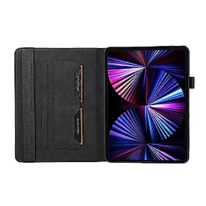 phone protective flip case Flip Case Compatible with iPad Air 5th Gen 2022 10.9”and for iPad Air 4th & iPad Pro 11 2021/2020 Premium PU Leather Folio Smart Protective Cover, Multi-Viewing Angles and M